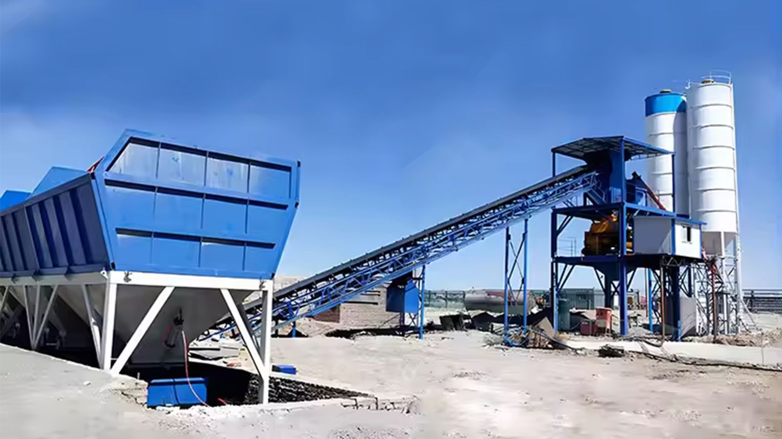 HZS90 90M3/H Belt Type Concrete Batching Plant in Pakistan - zcjxc